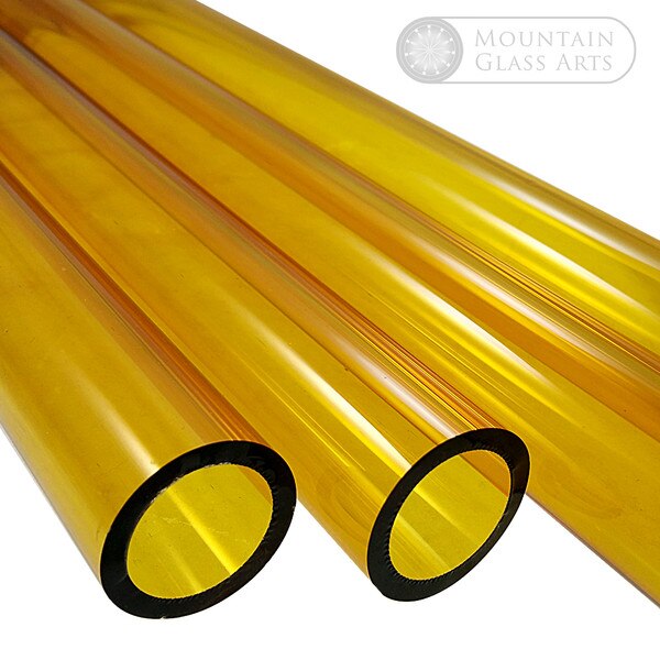 16mm x 2.4mm - Yellow Tube - 4 ft. L (72) - Borosilicate Glass - 33 COE