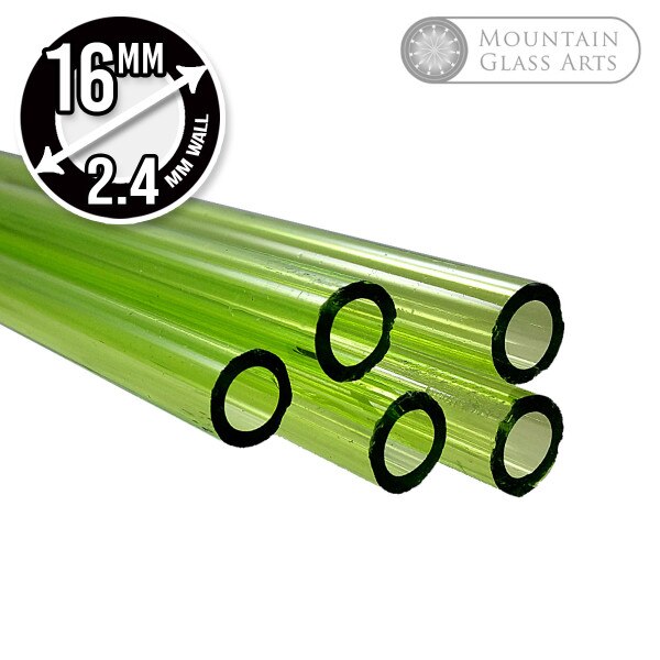 16mm x 2.4mm - Lime Juice Tube - 4 ft. L (72) - Borosilicate Glass - 33 COE