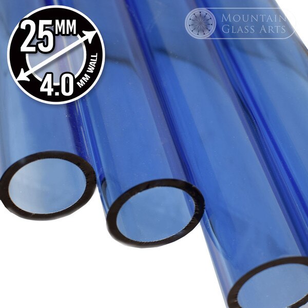 25mm x 4.0mm - Light Blue Tube - 4 ft. L (42) - Borosilicate Glass - 33 COE