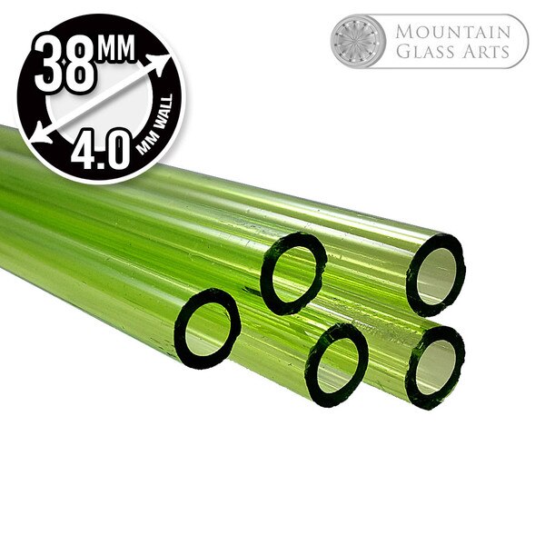 38mm x 4.0mm - Lime Juice Tube - 4 ft. L (20) - Borosilicate Glass - 33 COE