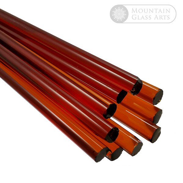 7-9mm - Autumn Amber Rod - Borosilicate Glass - 33 COE
