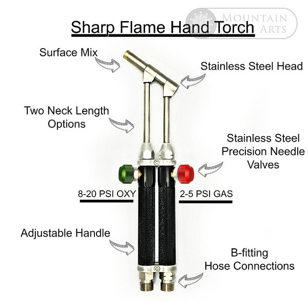 Bethlehem Burners - The Sharp Flame Hand Torch: 4" Neck - Glass Working ...