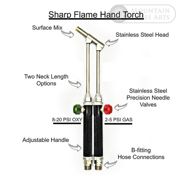 Bethlehem Burners - The Sharp Flame Hand Torch: 7" Neck - Glass Working ...